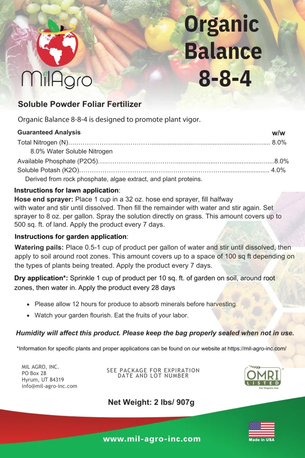 Organic Balance - Mil Agro Inc